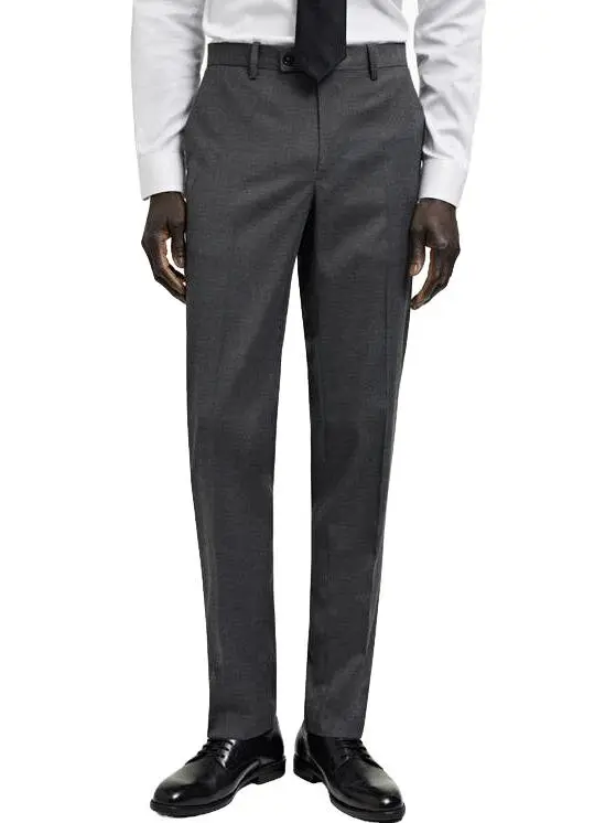 Mango Milan Slim Fit Suit Pants - Grey
