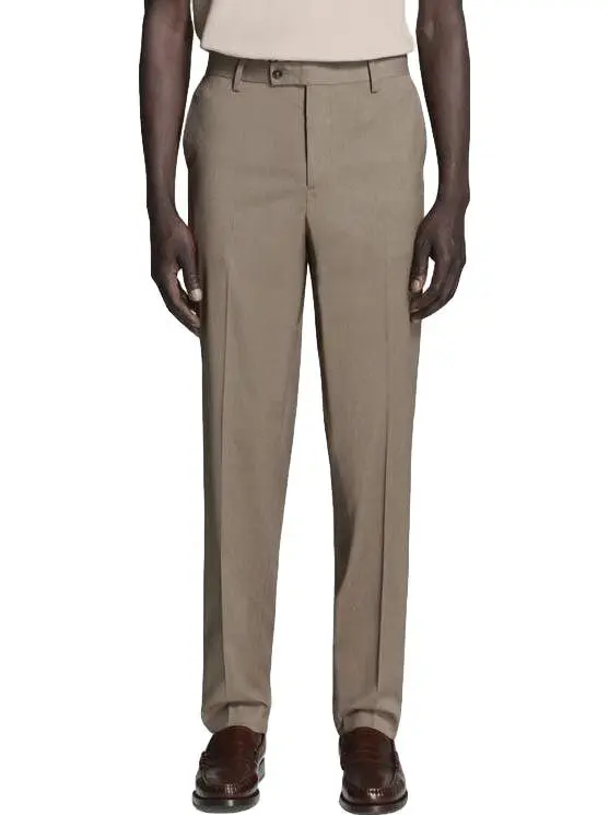 Mango Milan Slim Fit Suit Pants - Medium Brown