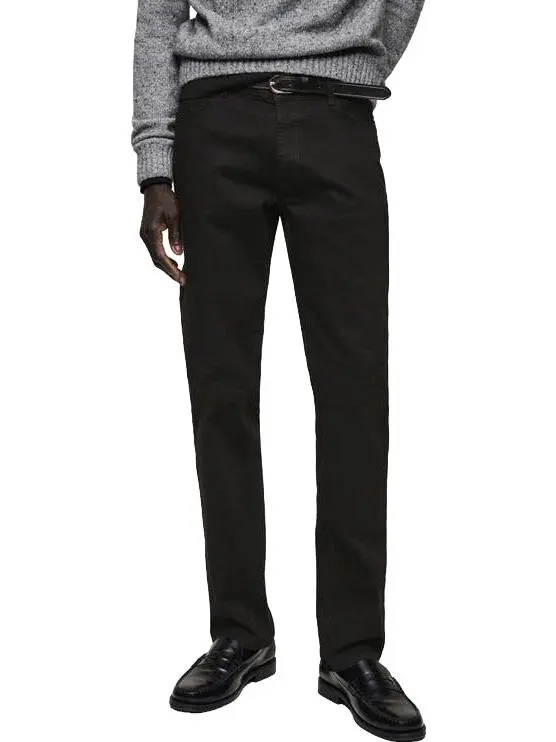 Mango Patrick Slim Fit Jeans - Black Denim
