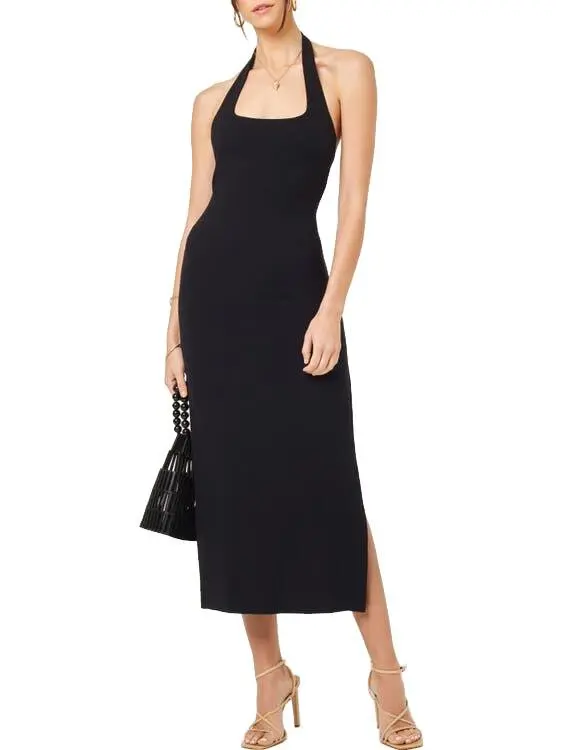 L*Space London Halter Midi Dress - Black