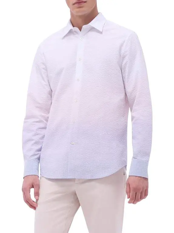 Bugatchi Julian Shaped Fit Button-up Shirt - Dusty Pink