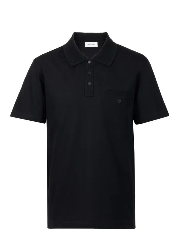 FERRAGAMO Cotton Polo Shirt - Black