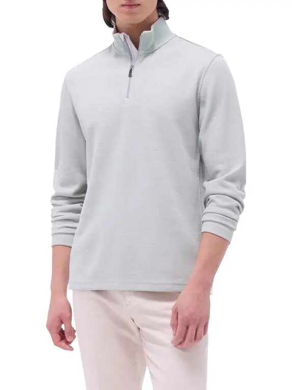 Bugatchi Quarter Zip Performance Pullover - Mint