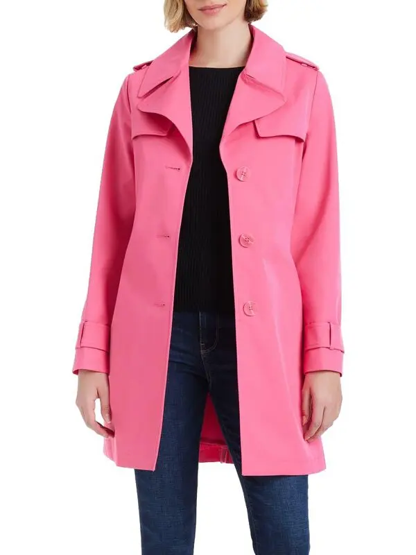Kate Spade New York Short Trench Coat - Watermelon Pink