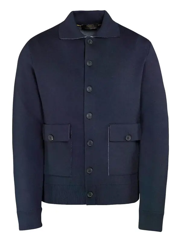 MOORER Ben Cardigan - Blue