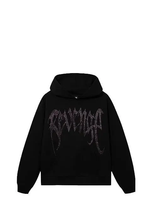 REVENGE Xxxtentacion Heartbreak Bejeweled Hoodie - Black/purple
