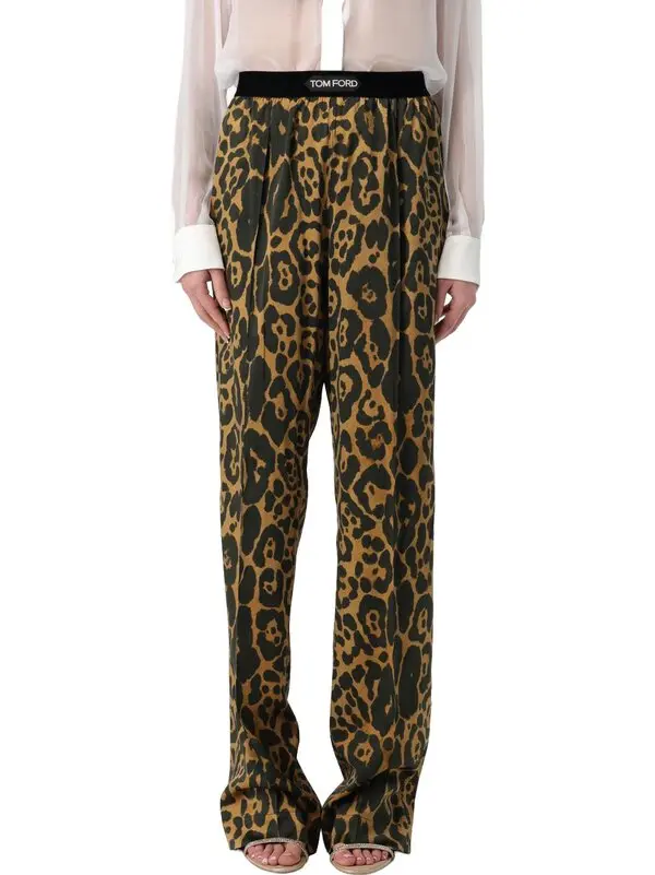 TOM FORD Printed Trousers - Brown