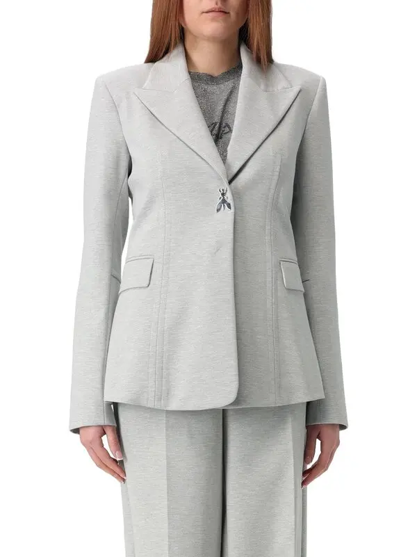 Patrizia Pepe Notched Lapel Jacket - Grey