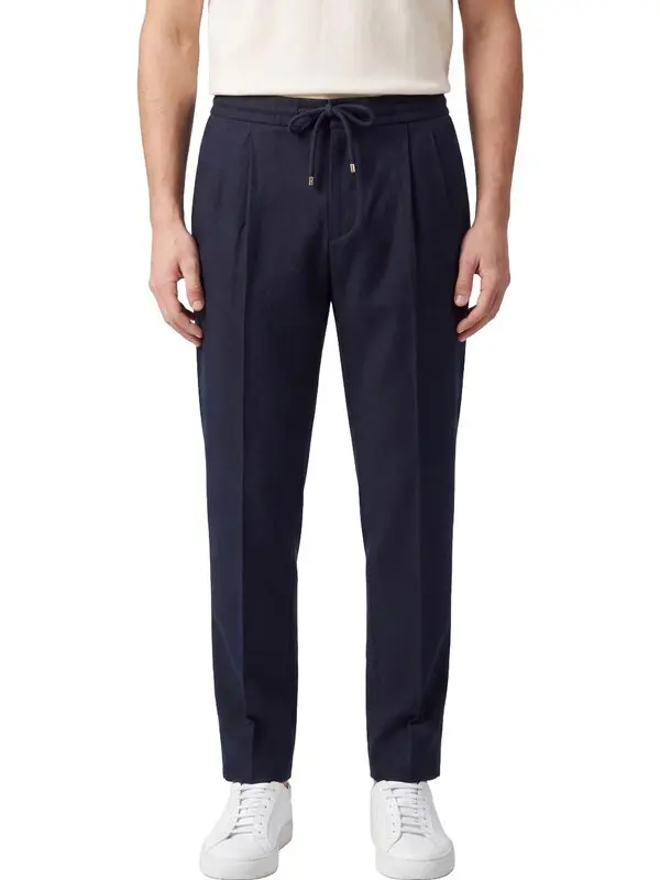 Brunello Cucinelli Linen And Cotton Trousers - Blue