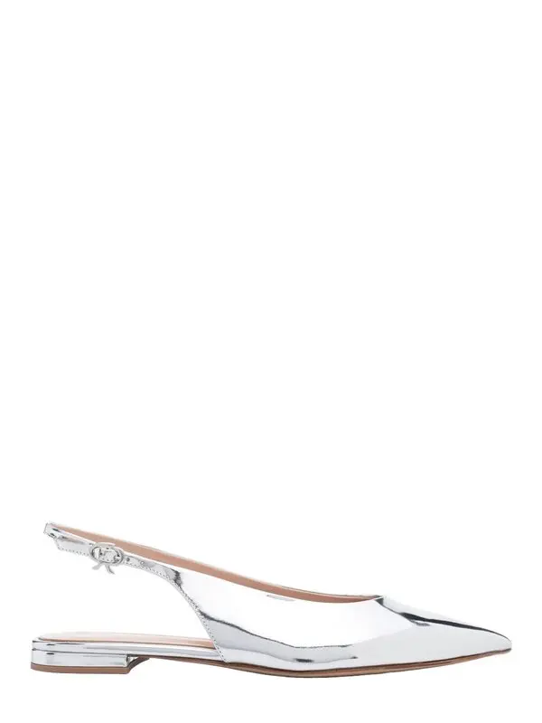 GIANVITO ROSSI Ballerina Flat - Silver