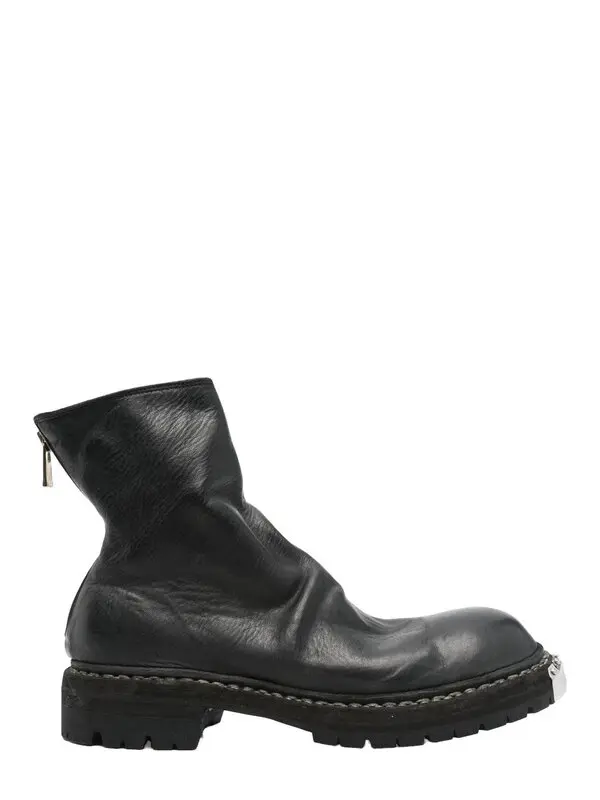 Guidi Zip Up Ankle Boots - Black
