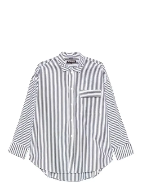 Michael Kors Stripped Poplin Shirt - White