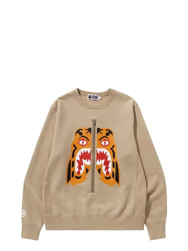 A BATHING APE Tiger Crewneck - Tan