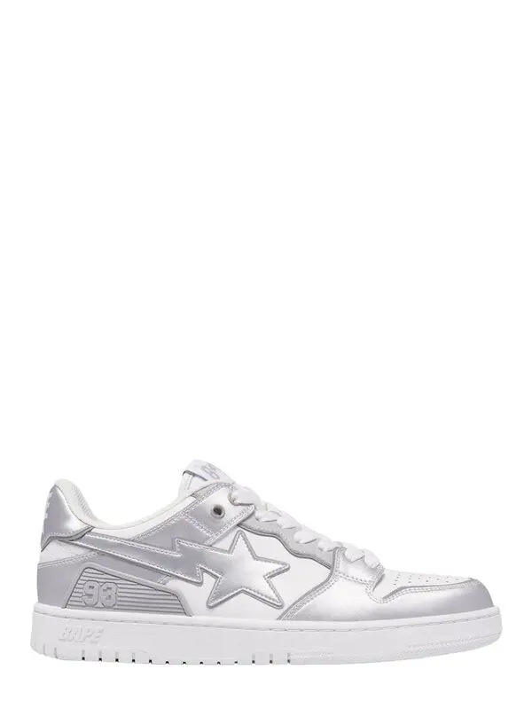 BAPE Sk8 Sta #4 Sneakers - Silver