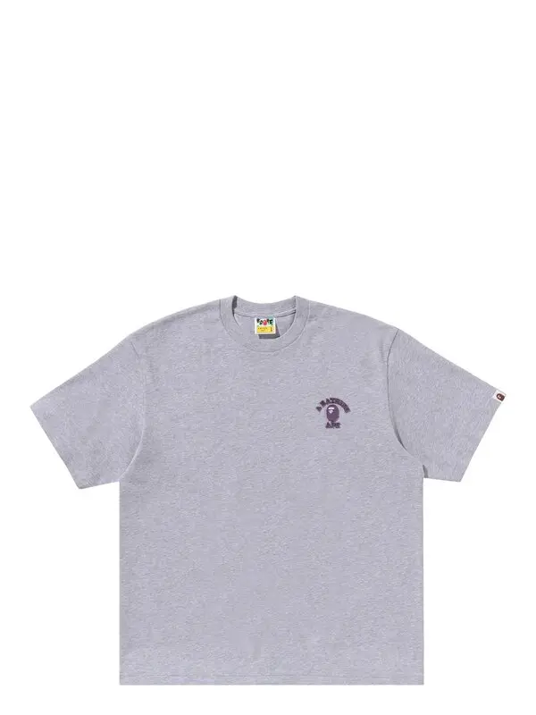 A BATHING APE College One Point Relaxed Fit Tee - Grey