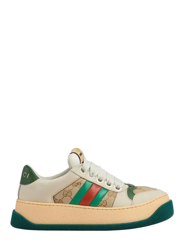 Gucci Screener Gg Motif Sneakers - Cream