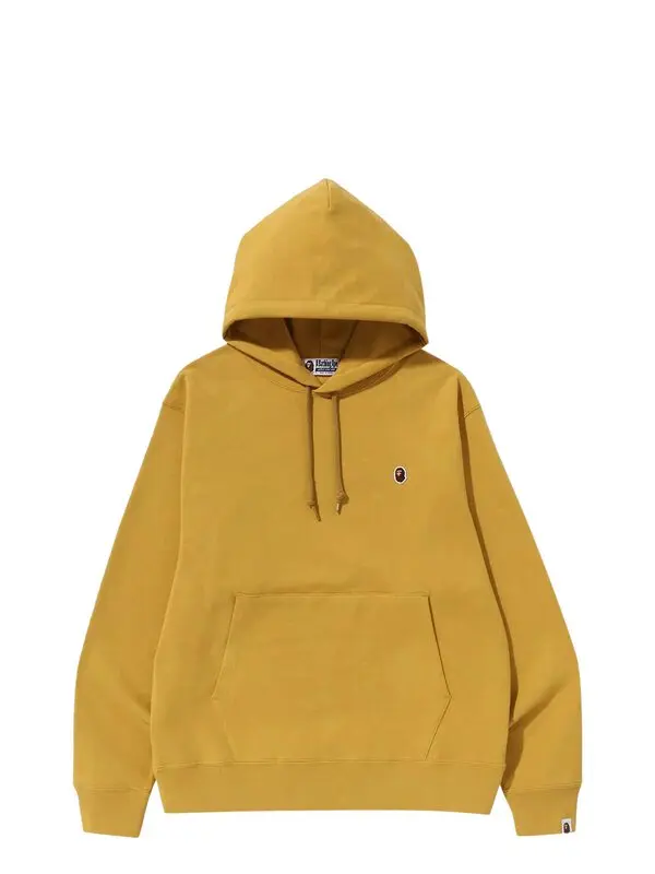 A BATHING APE Ape Head One Point Relaxed Fit Pullover Hoodie - Yellow