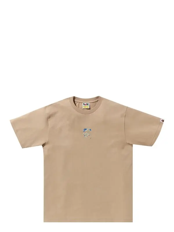 A BATHING APE Liquid Camo Small Ape Face Tee 'beige - Tan