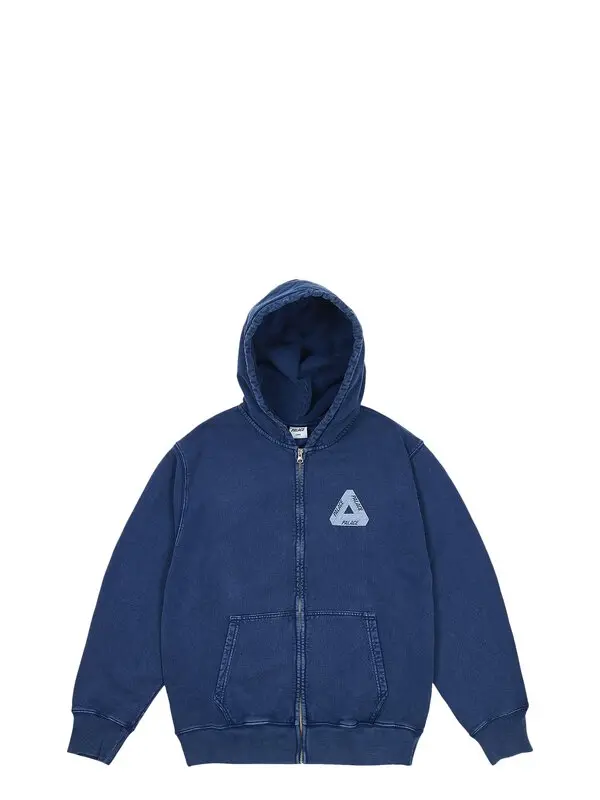PALACE Pigment Wash Tri-ferg Full Zip Hood - Blue