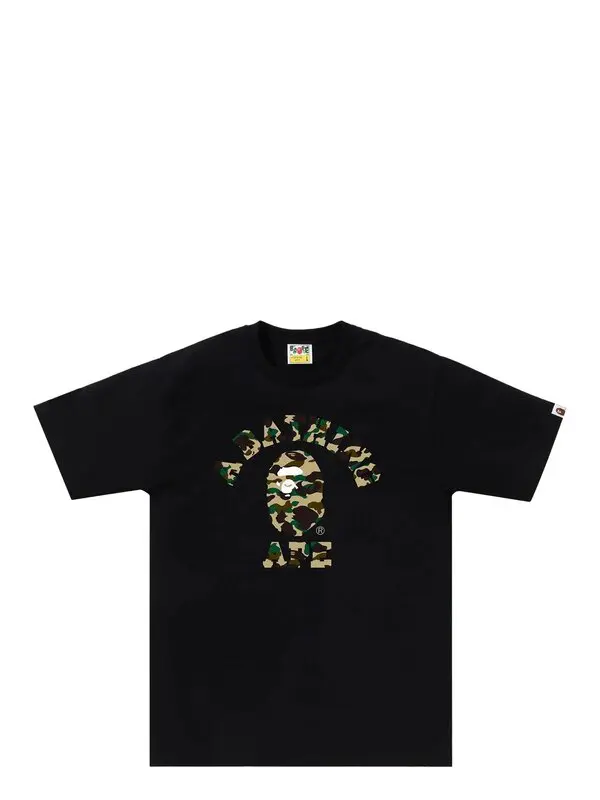 A BATHING APE 1st Camo College Tee /yellow - Black