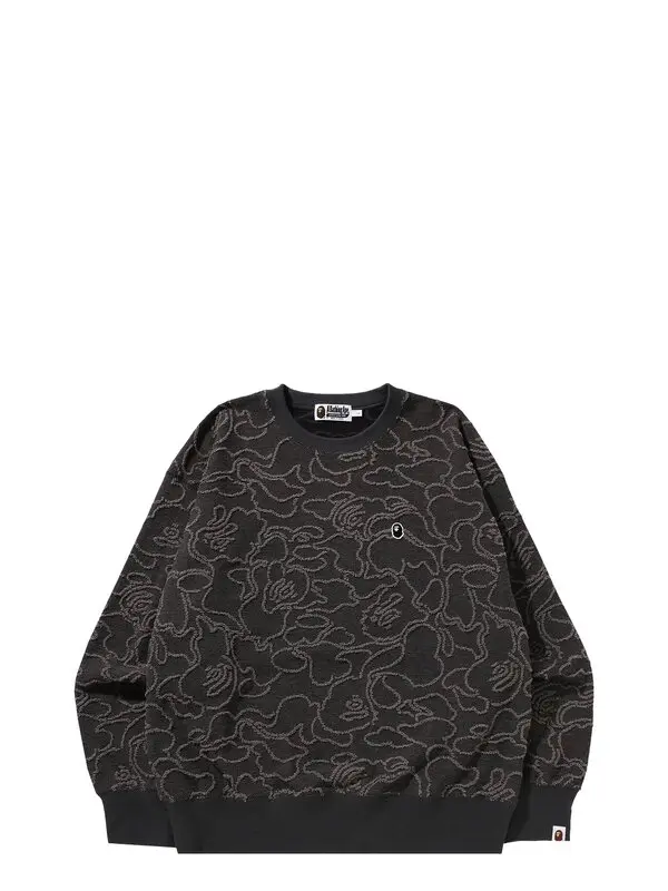BAPE Neon Camo Jacquard Crewneck - Black