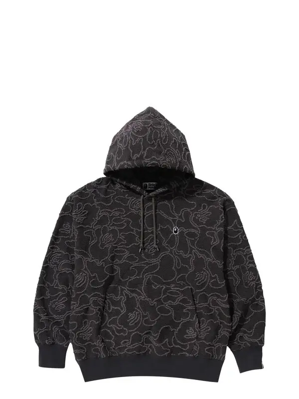 BAPE Neon Camo Jacquard Relaxed Fit Pullover Hoodie - Black
