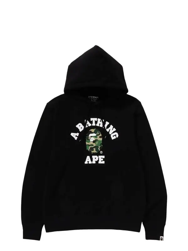 A BATHING APE Abc Camo College Organic Pullover Hoodie - Black