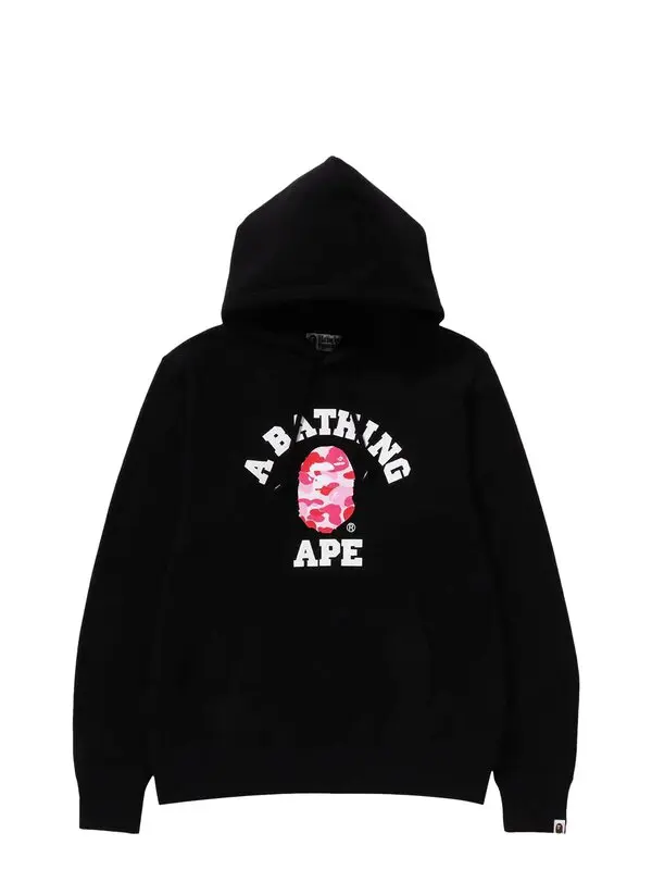 BAPE Abc Camo College Organic Pullover Hoodie - Black