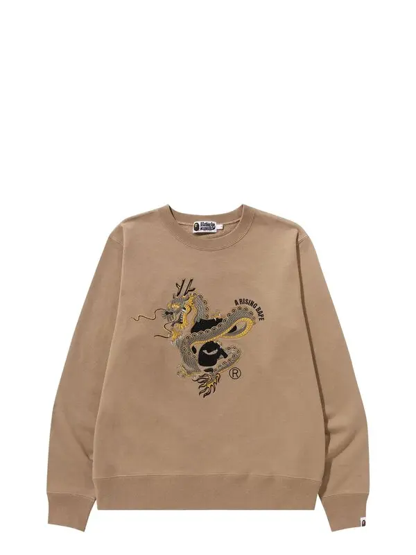 A BATHING APE Year Of Dragon Crewneck - Tan