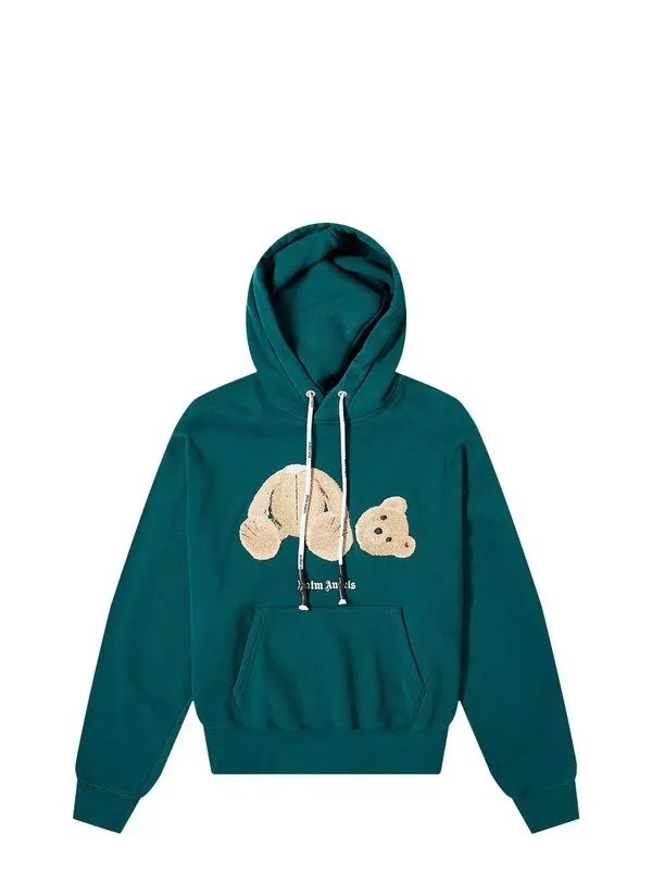 Palm Angels Bear Hooded Sweatshirt - Green