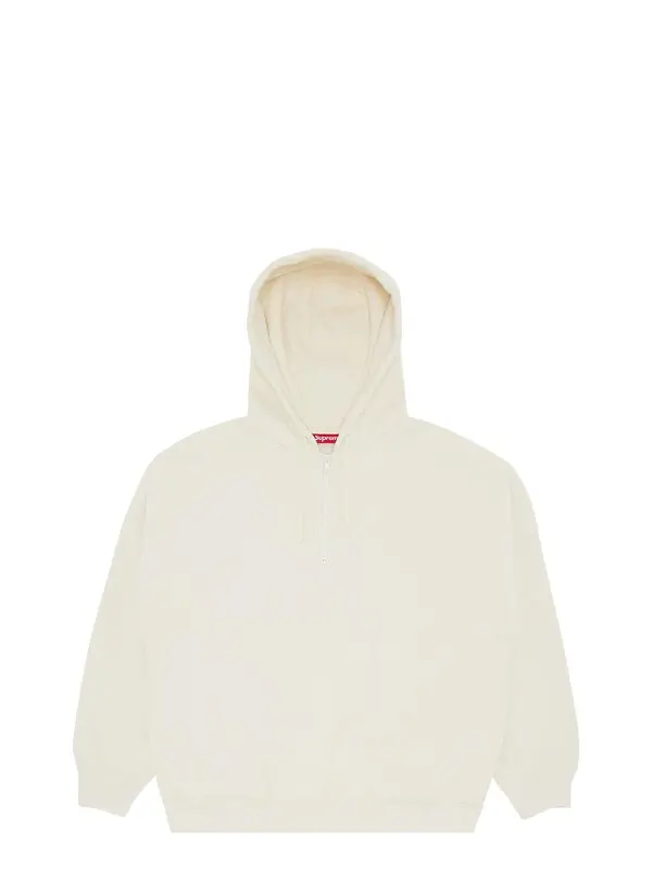 Supreme Wrapped Half Zip Hooded Sweatshirt 'stone - Cream
