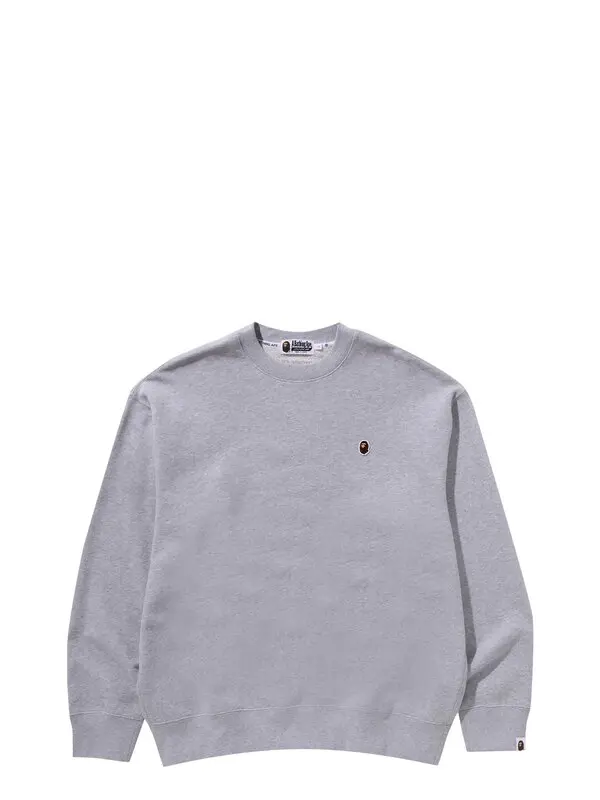 A BATHING APE Ape Head Crewneck - Grey