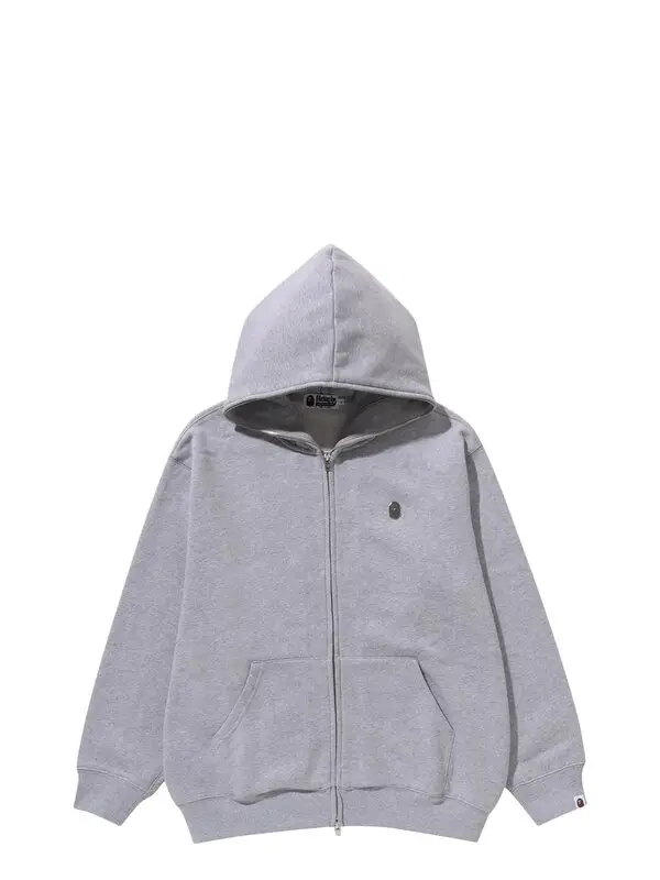 A BATHING APE Metal One Point Full Zip Hoodie - Grey
