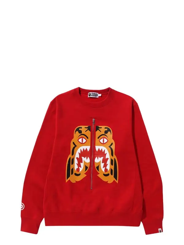 A BATHING APE Tiger Crewneck - Red