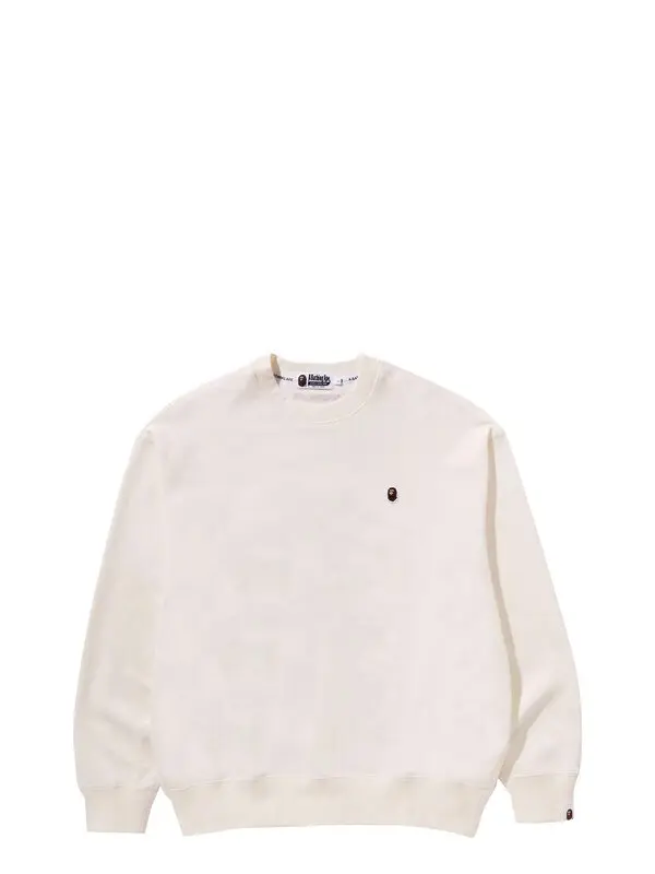 A BATHING APE Ape Head Crewneck - White