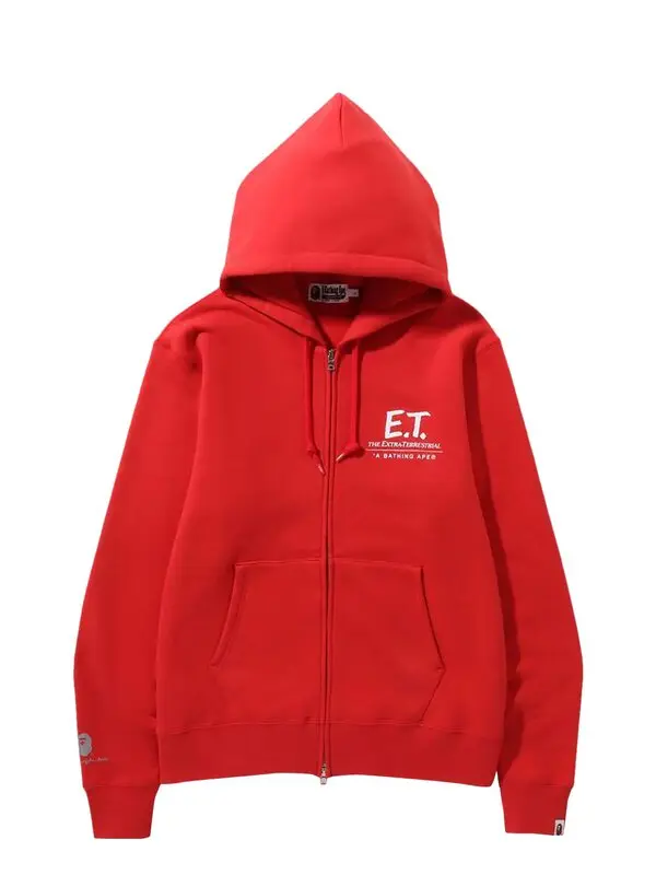 BAPE X E.t. Ape Head Zip Hoodie - Red