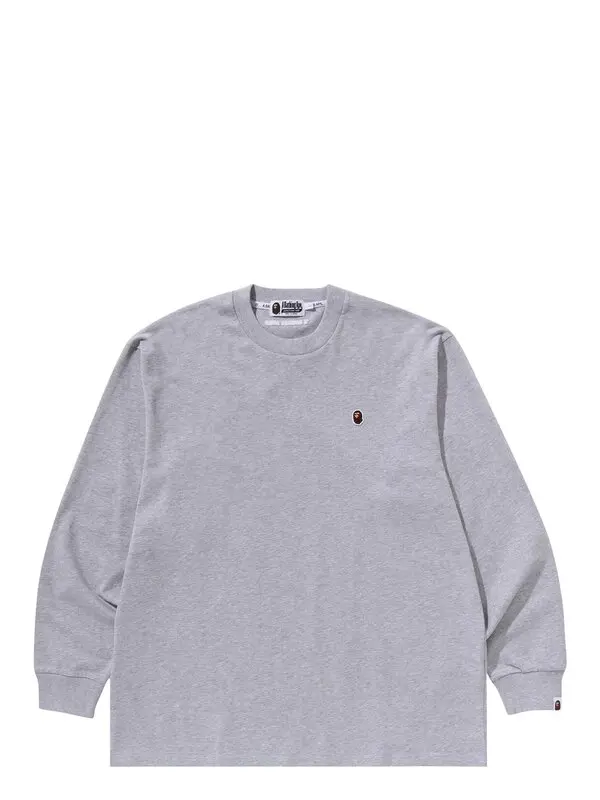 A BATHING APE Ape Head One Point Long-sleeve Tee - Grey