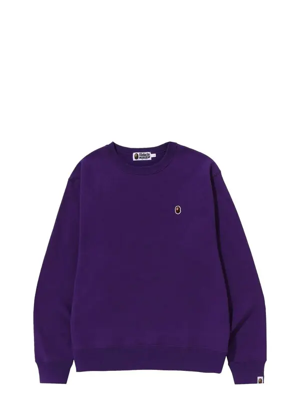 BAPE Ape Head Relaxed Fit Crewneck - Purple