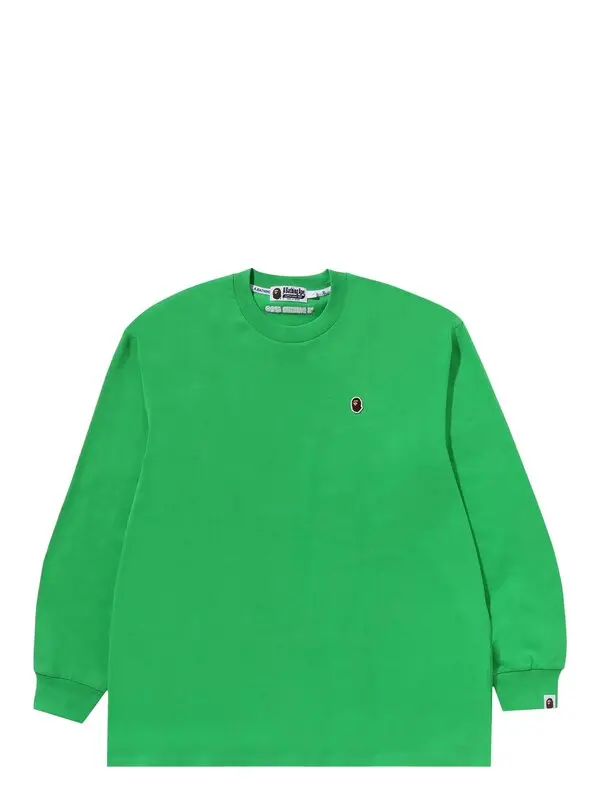 A BATHING APE Ape Head One Point Long-sleeve Tee - Green