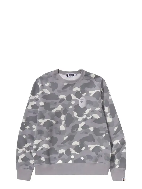 A BATHING APE City Camo Ape Head Crewneck - Grey