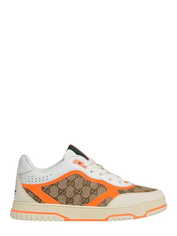 Gucci Re-web Gg Canvas Sneakers - Brown