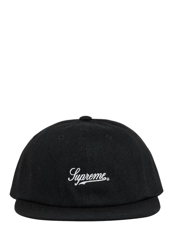 Supreme Script Logo 6-panel Cap - Black