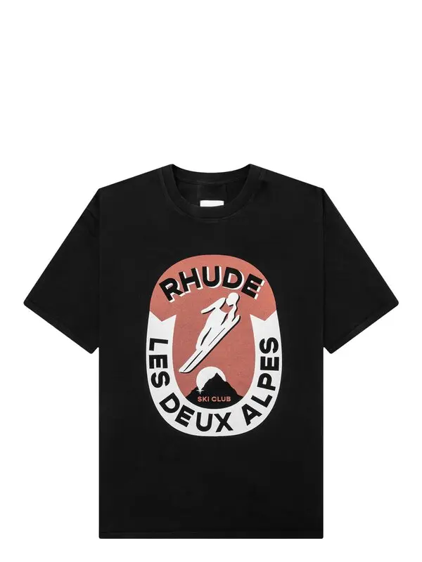 Rhude Les Deux Alpes Tee - Black