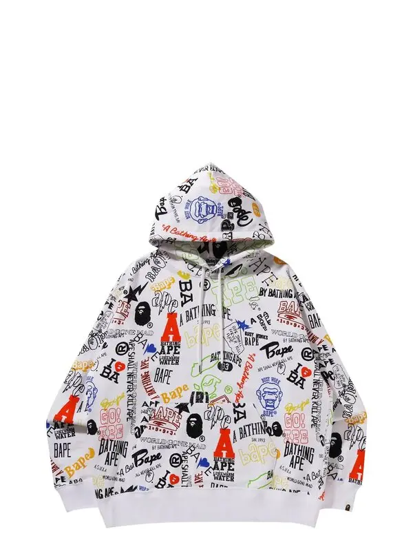 BAPE Hand Draw Pullover Hoodie - White