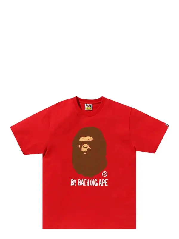 A BATHING APE Hand Draw Bathing Ape Tee - Red