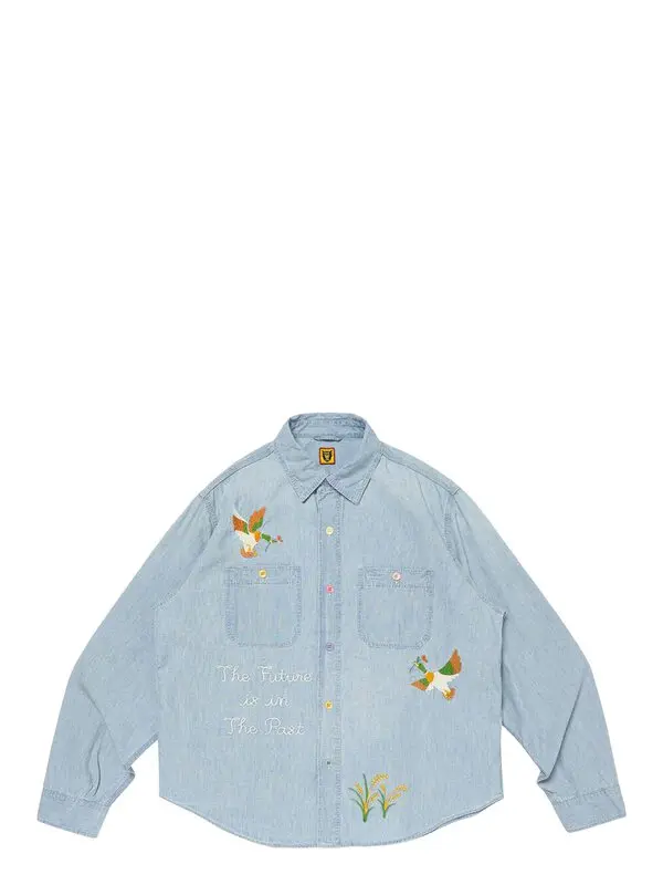 HUMAN MADE Chambray Work Shirt 'indigo - Blue