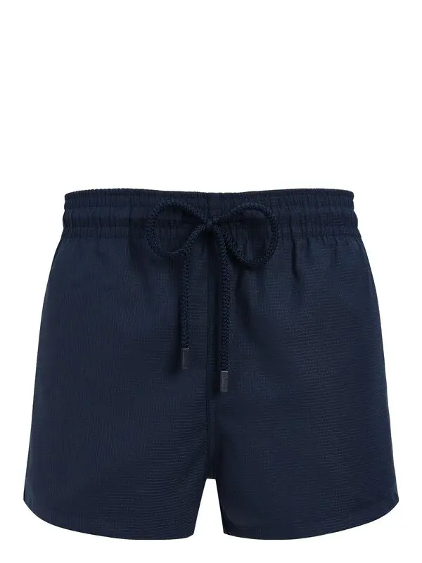 Vilebrequin Micro Carreaux Short Woolen Swim Trunks - Bleu Marine