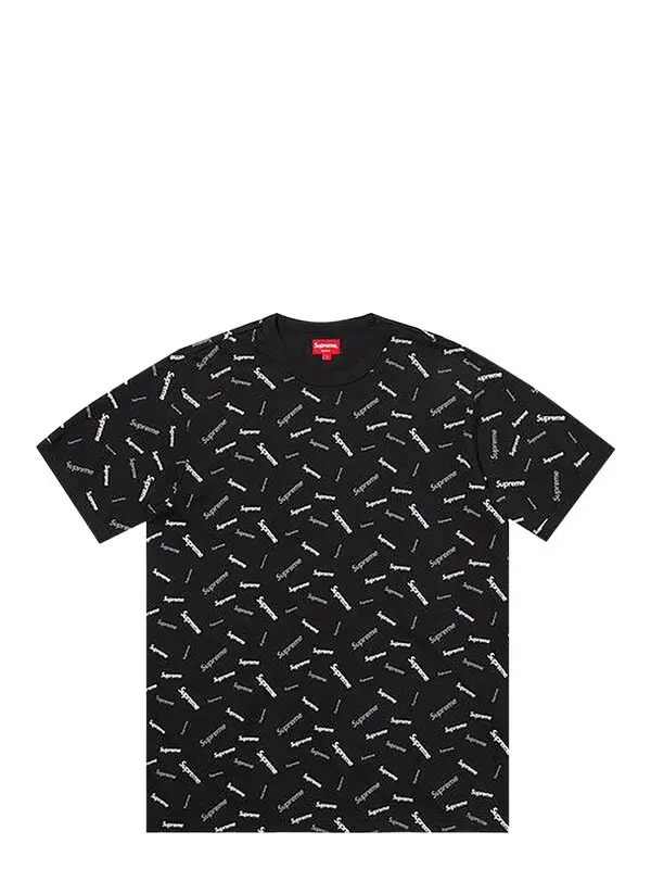 Supreme Scatter Ringer Tee - Black