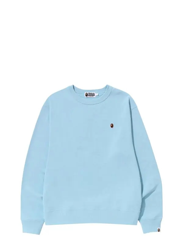 A BATHING APE Ape Head Relaxed Fit Crewneck - Blue