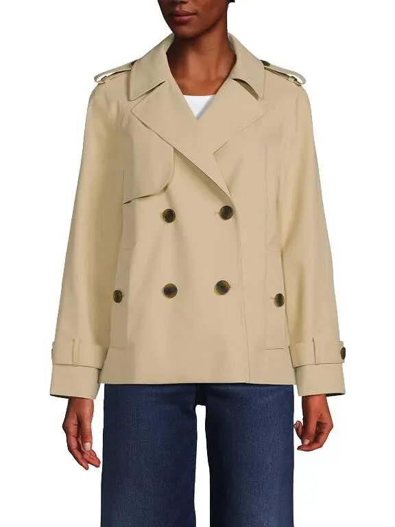 LANDS' END Trench Rain Jacket - Champagne
